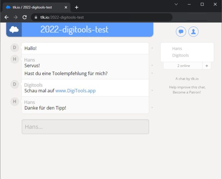 tlk.io - Web Chat - DigiTools.app